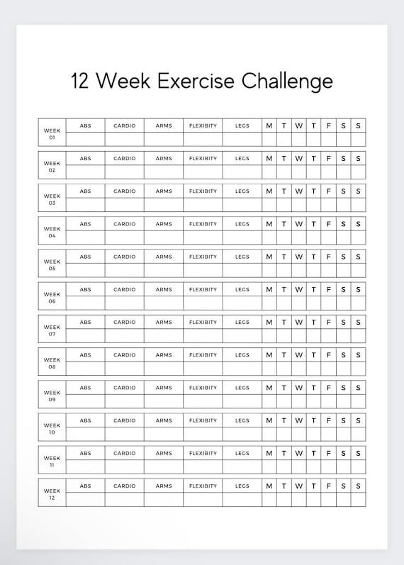 12 Week Exercise Program for Weight Loss: Transform Fast